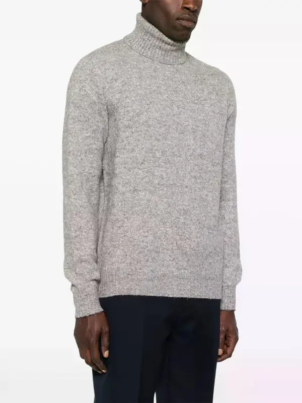 Brunello Cucinelli Cashmere High Neck Sweater - Grey