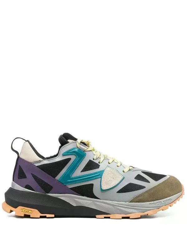 Philippe Model Logo-patch Low-top Sneakers - Grey