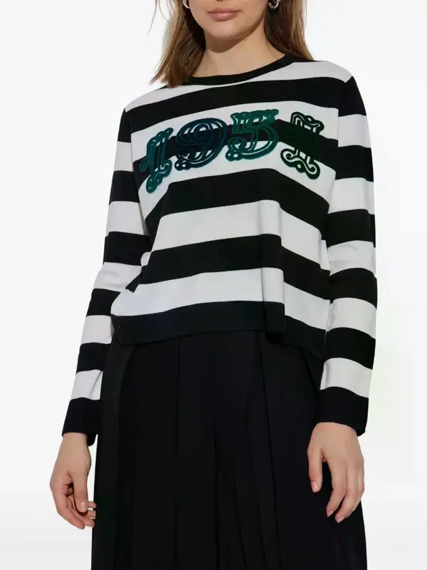 Max Mara Viterbo Striped Sweater - Black