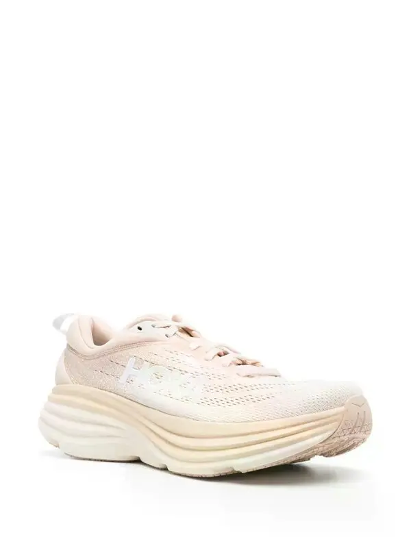 HOKA® Bondi 8 Lace-up Sneakers - Neutrals
