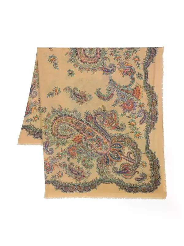 Etro Bombay Paisley-print Scarf - Neutrals