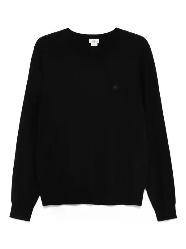 Etro Embroidered-logo Sweater - Black