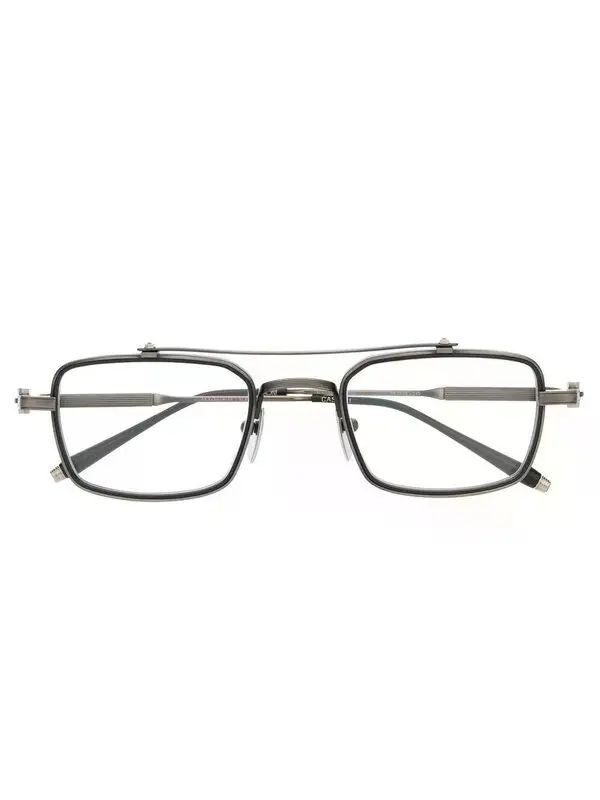 AKONI Rectangle-frame Glasses - Grey