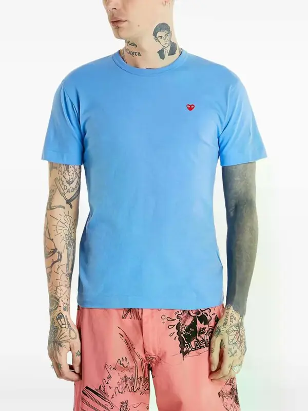 Play Comme Des Garcon Heart Logo T-shirt - Blue
