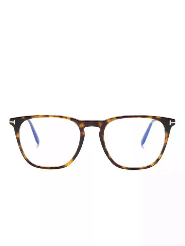 TOM FORD Square Frame Glasses - Brown