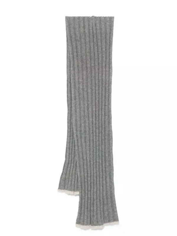 Brunello Cucinelli Ribbed Scarf - Grey