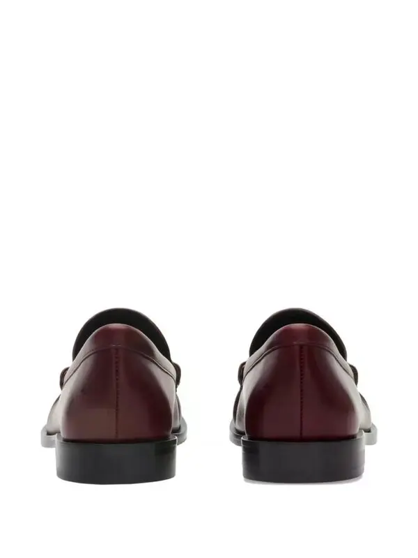 Burberry Leather Cadet Loafers - Red