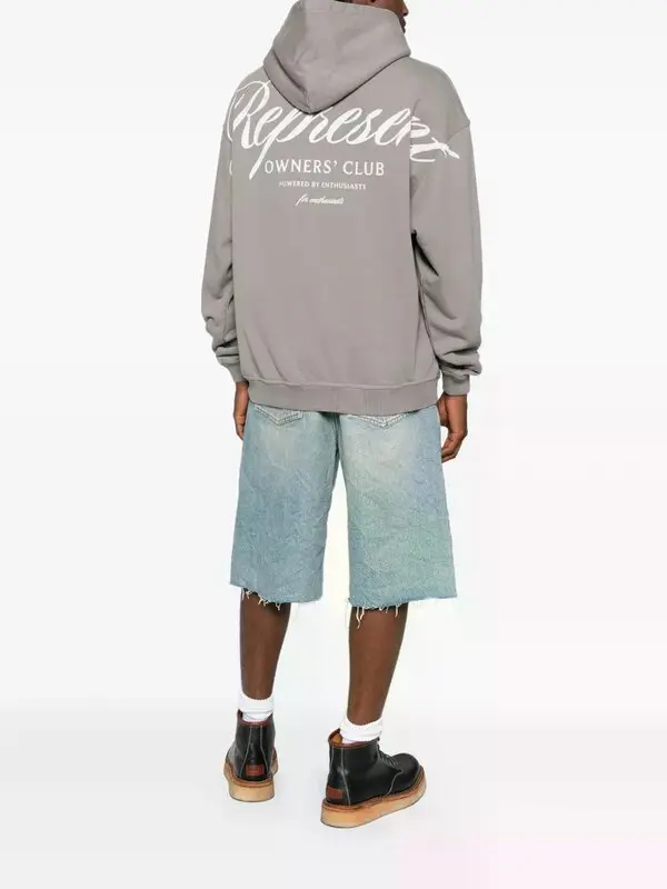 REPRESENT Cotton Hoodie - Grey