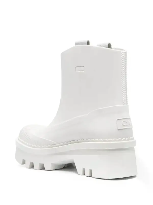Chloé Track-sole Rain Boots - White