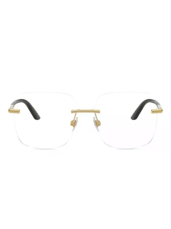 Dolce & Gabbana Geometric-frame Eyeglasses - Gold