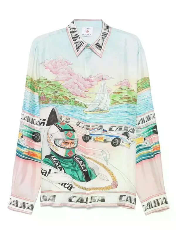 Casablanca Silk Shirt - Blue