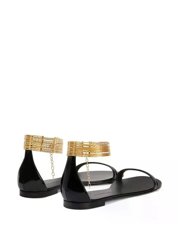 GIUSEPPE ZANOTTI Kay Ankle-strap Flat Sandals