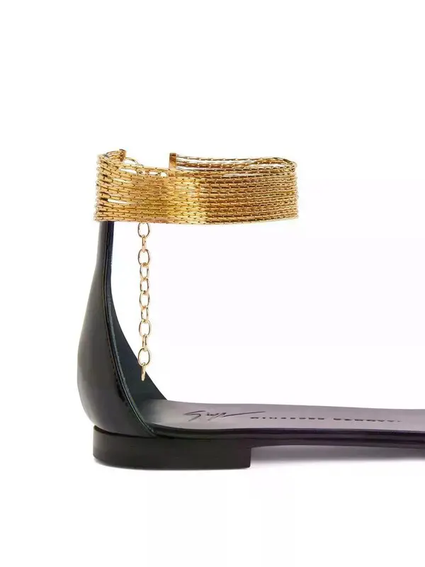 GIUSEPPE ZANOTTI Kay Ankle-strap Flat Sandals