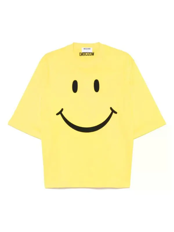Moschino Smiley Cotton T-shirt - Yellow
