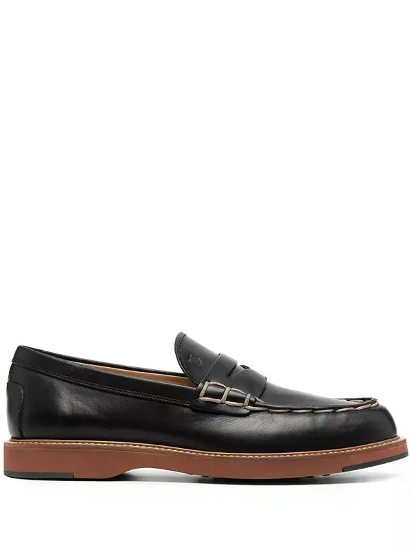TOD'S Contrast Stitching Loafers