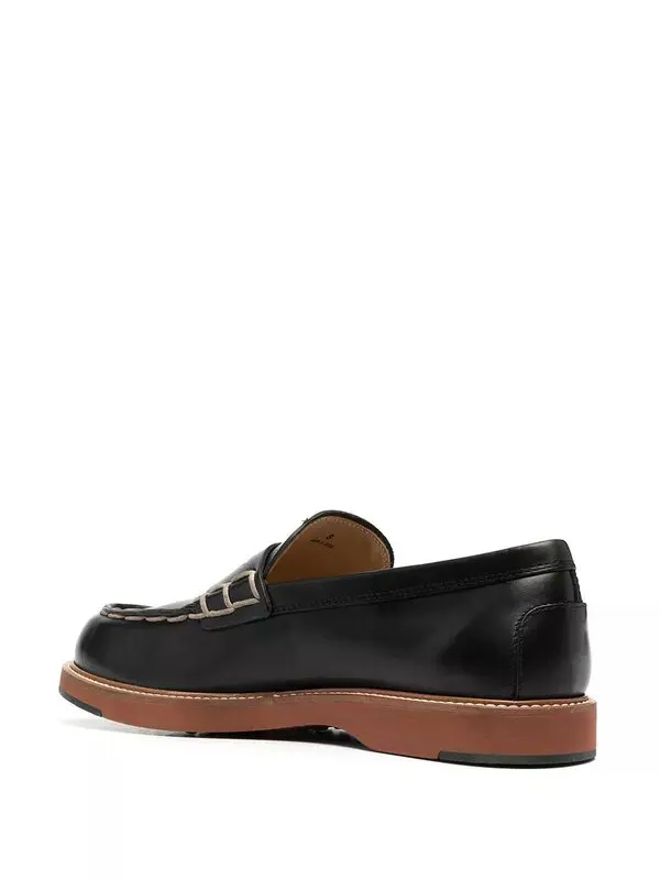 TOD'S Contrast Stitching Loafers
