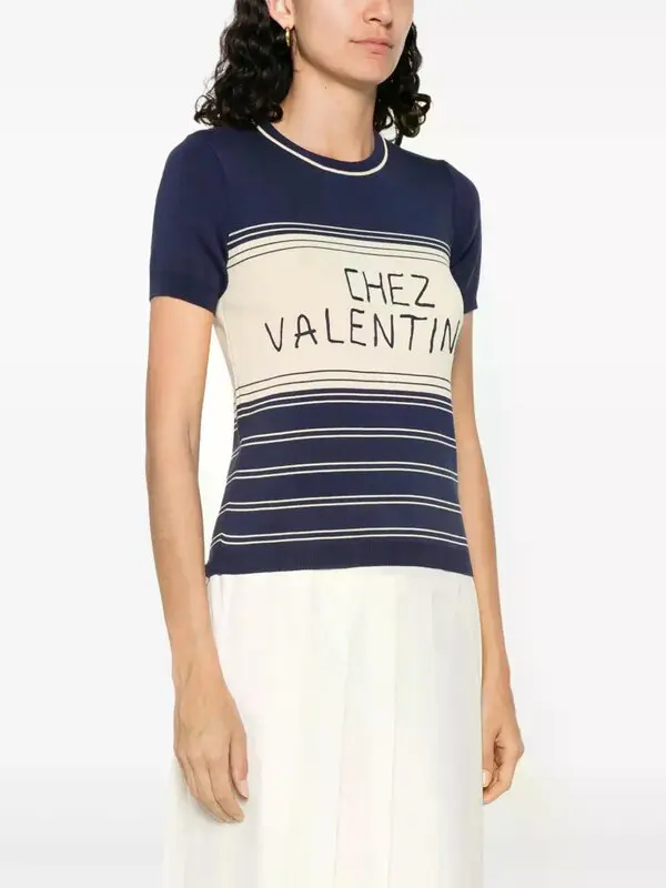 Valentino Garavani Cotton Sweater With Chez Motif