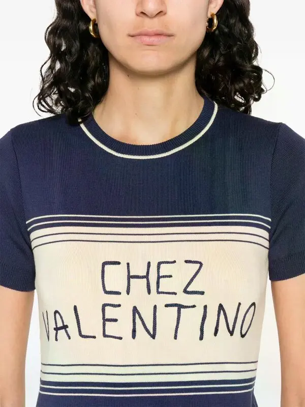 Valentino Garavani Cotton Sweater With Chez Motif
