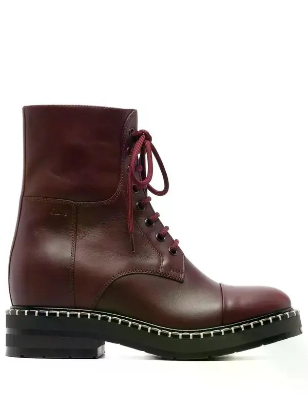Chloé Noua Lace-up Leather Boots