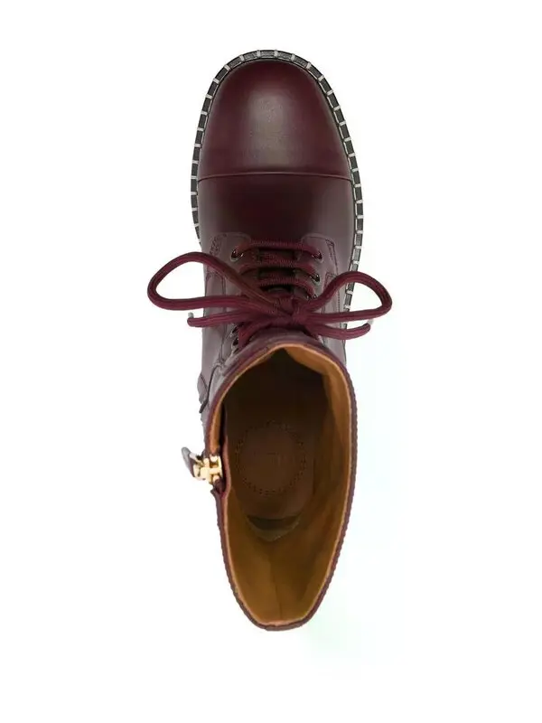 Chloé Noua Lace-up Leather Boots