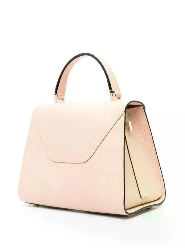 VALEXTRA Iside Pebbled-leather Crossbody Bag - Neutrals