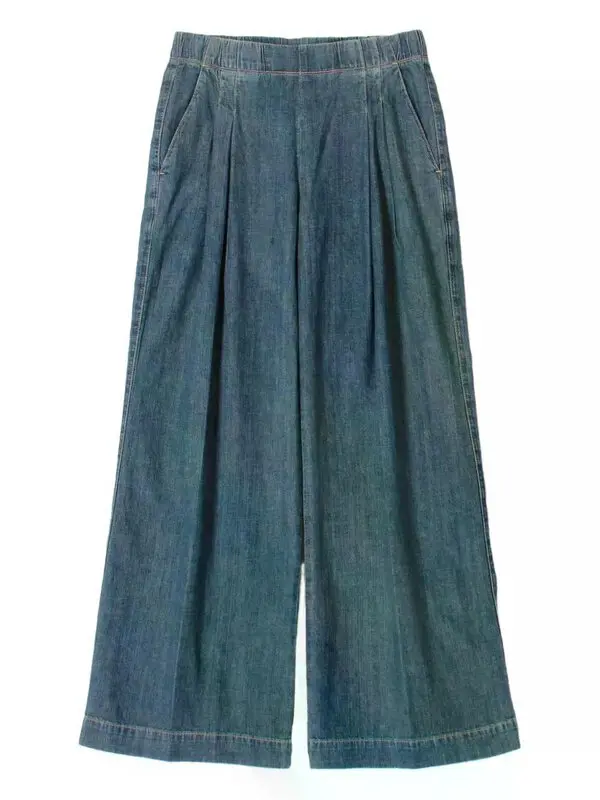 JAMES PERSE Pleated Wide Leg Jeans