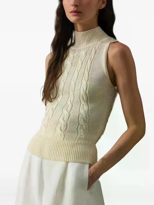 Ralph Lauren Roll-neck Cable-knit Vest