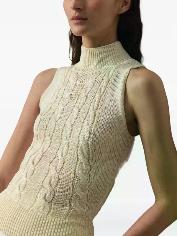 Ralph Lauren Roll-neck Cable-knit Vest