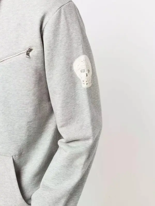 Alexander McQueen Skull-patch Zip-detail Hoodie