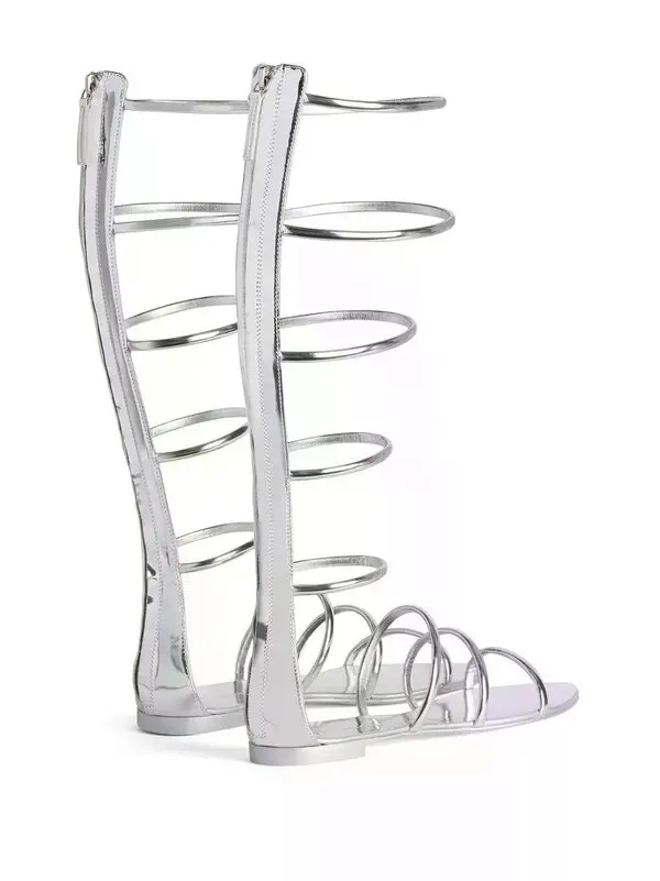 GIUSEPPE ZANOTTI Super Intrigo Gladiator Sandals - Silver