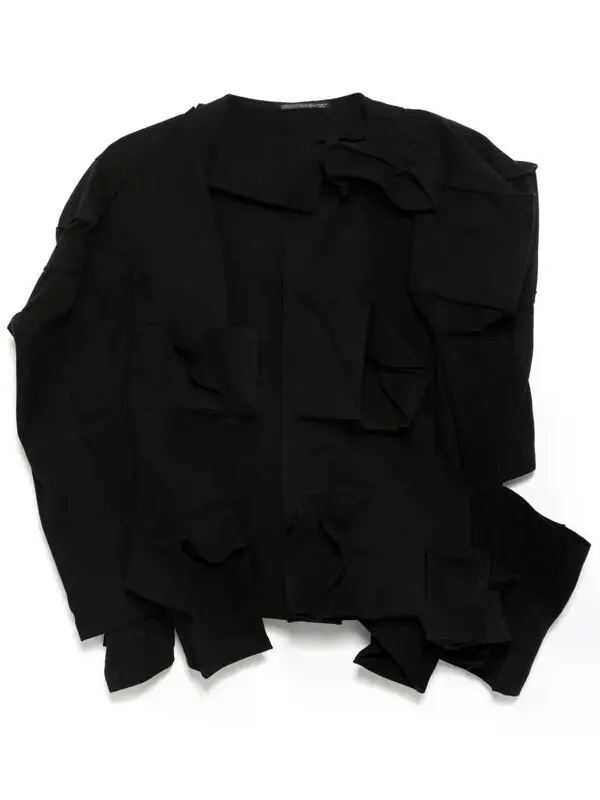 Yohji Yamamoto Cotton Blend Draped-sleeves Jacket