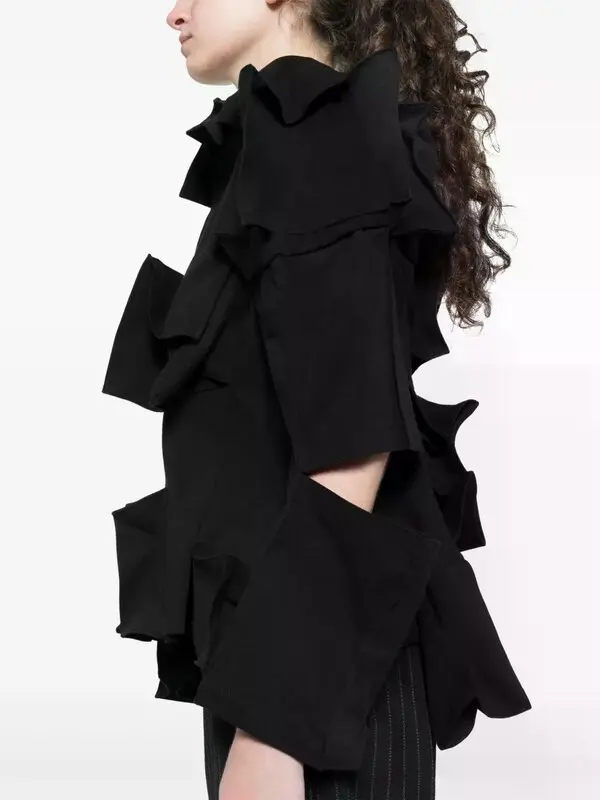 Yohji Yamamoto Cotton Blend Draped-sleeves Jacket