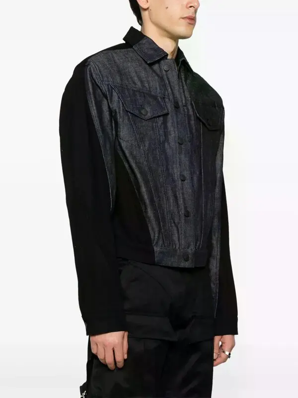 MUGLER Bi-color Denim Jacket