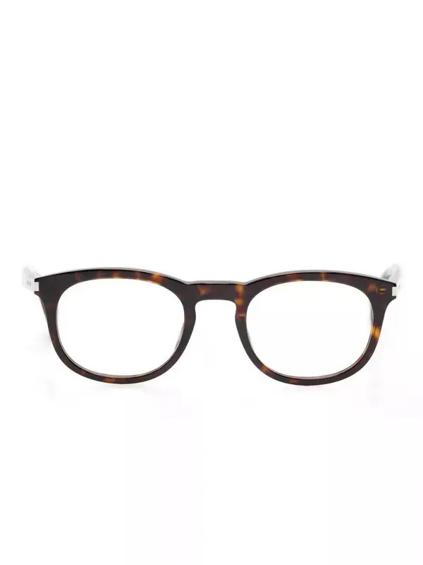 Saint Laurent Round-frame Glasses - Brown