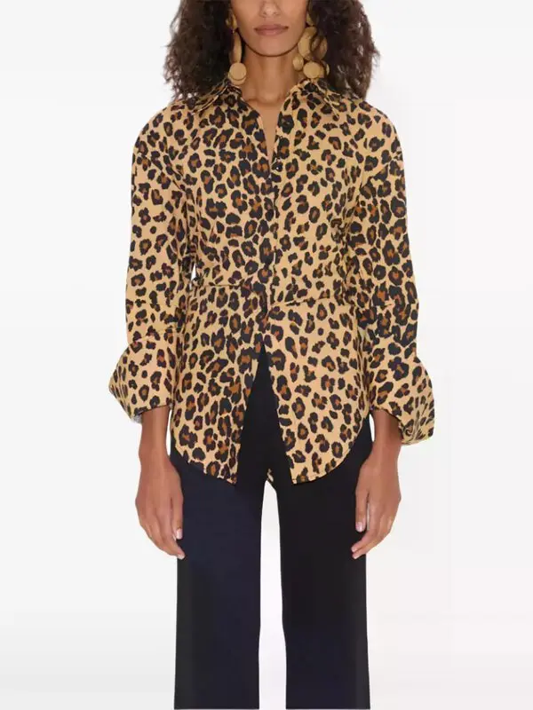 SIMONMILLER Cheetah Print Blouse