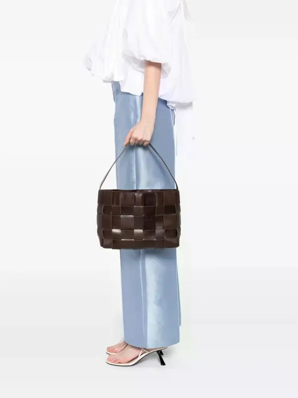 ST. AGNI Woven Leather Mini Shoulder Bag