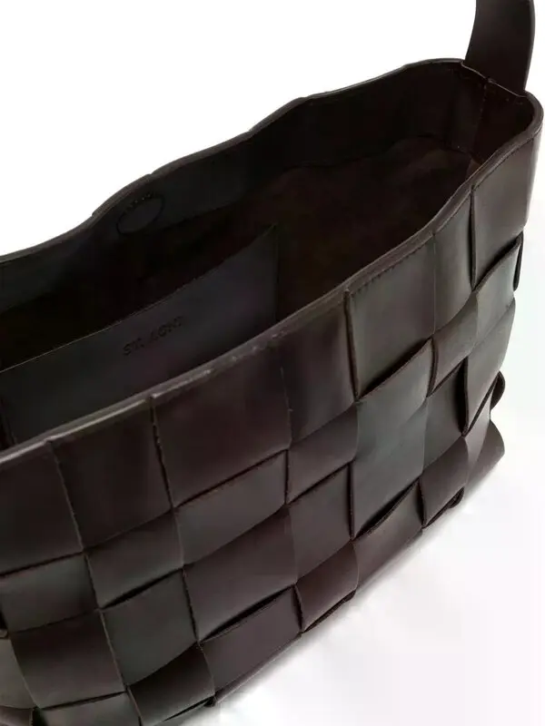 ST. AGNI Woven Leather Mini Shoulder Bag