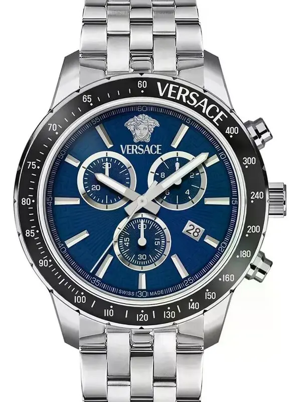 Versace Sport Chrono 44mm Stainless Steel Bracelet Watch
