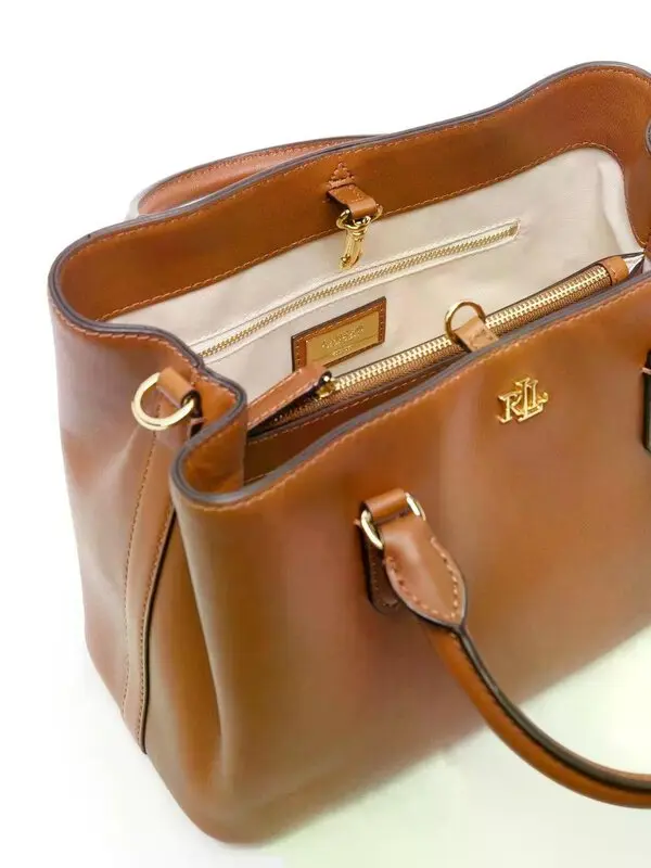 Ralph Lauren Marcy 26 Leather Tote Bag - Brown