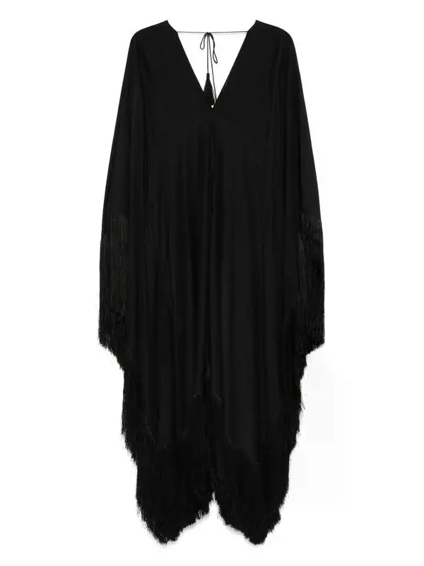 TALLER MARMO Fringed Maxi Dress - Black