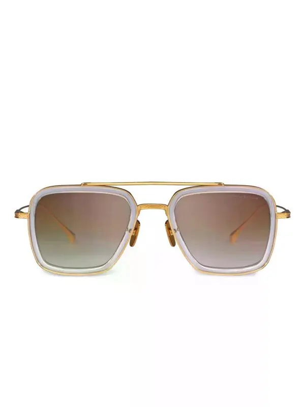 Dita Square Frame Sunglasses - Gold