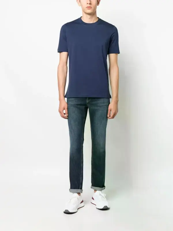 Brunello Cucinelli Mid-rise Cotton Jeans - Blue