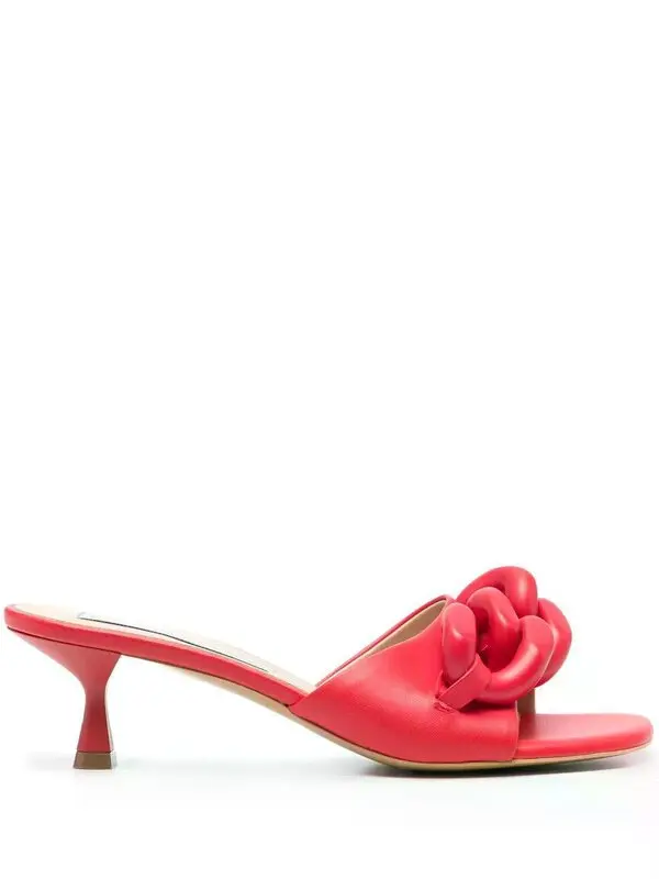 Stella McCartney Chain-link Detail Sandals - Red