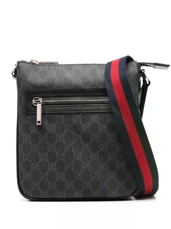 Gucci Gg Supreme Canvas Messenger Bag - Black