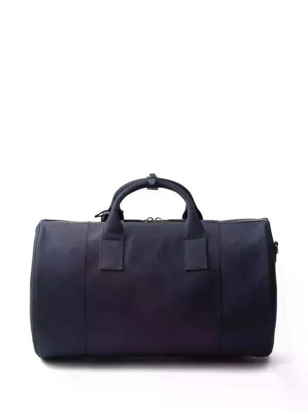 Prada Embossed Logo Canvas Duffle Bag - Blue
