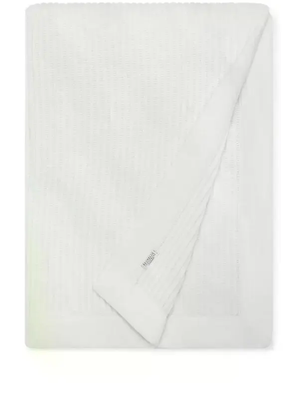 Brunello Cucinelli Cashmere Ribbed Blanket - Grey
