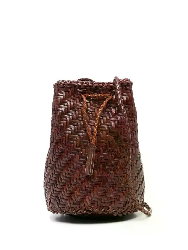 Dragon Diffusion Pompom Double Jump Bucket Bag - Brown