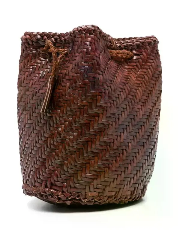 Dragon Diffusion Pompom Double Jump Bucket Bag - Brown