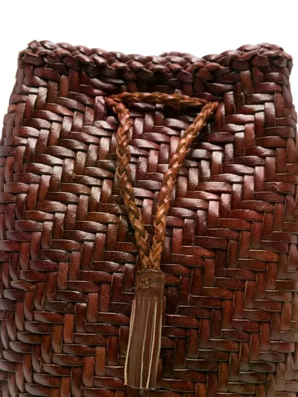 Dragon Diffusion Pompom Double Jump Bucket Bag - Brown