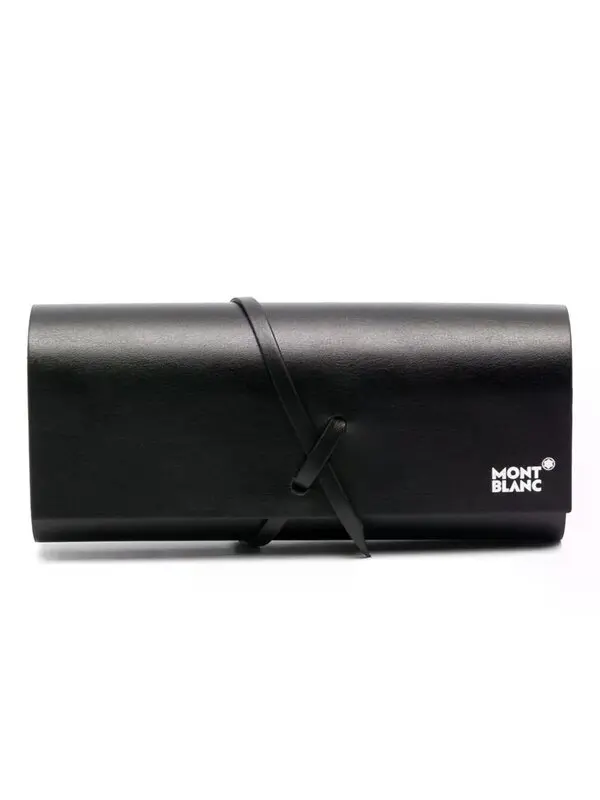Montblanc Logo-print Aviator Sunglasses - Gold
